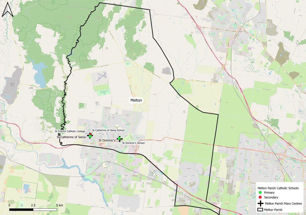 MELTON PARISH: : Parish and School Boundary Map