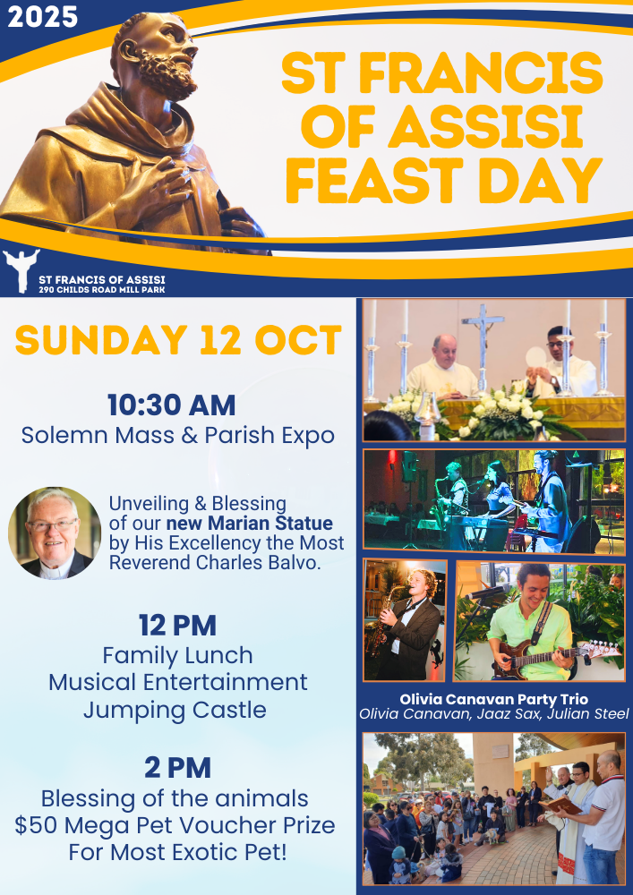 MILL PARK PARISH: : St Francis of Assisi Feast Day 2025